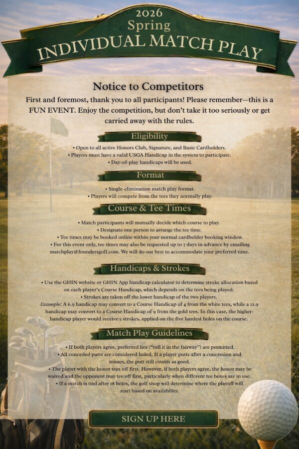 2026 Spring Individual Match Play Championship - Prime Times Card ...